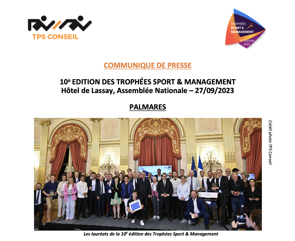 Communiqué de presse 2023 - Tps Conseil Communiqué de presse 2023 - Tps Conseil